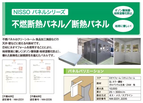 【パネル】不燃断熱パネル／断熱パネル 日創プロニティ イプロスものづくり