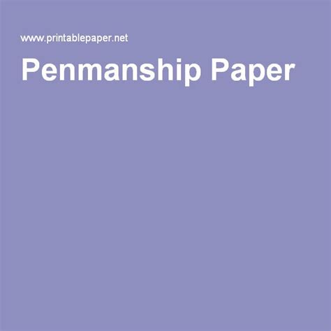 Free Penmanship Paper Printable Pdfs Easy Fonts Printables For