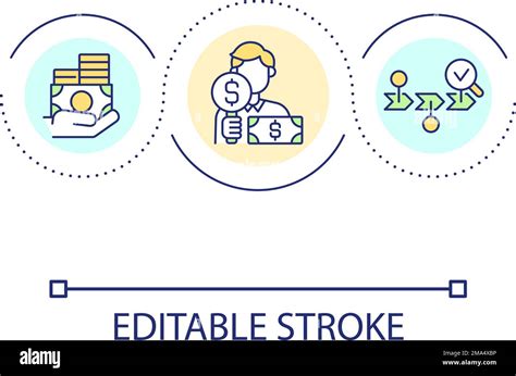 Auditor Loop Concept Icon Stock Vector Image And Art Alamy