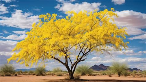 Flowers Palo Verde Tree Stock Illustration Illustration Of Stunning