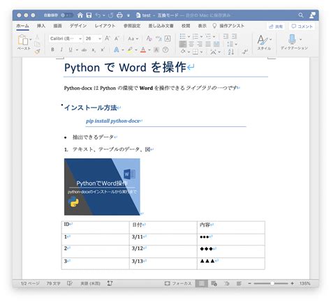 【pythonでwordを操作】python Docxのインストールから実行まで Mickeys Life