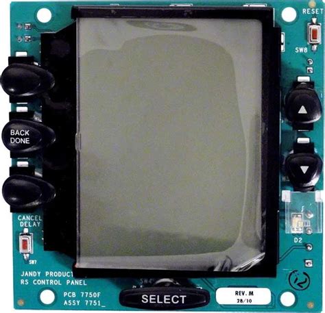 Pcb Sub Assembly With Black Buttons And Lcd Onetouch Pool Wave Depot