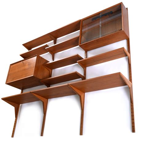 Poul Cadovius Cado Danish Teak Royal System Wall Mounted Shelves