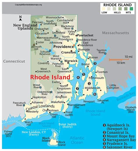 Labeled Rhode Island Map With Capitals And Cities In Pdf