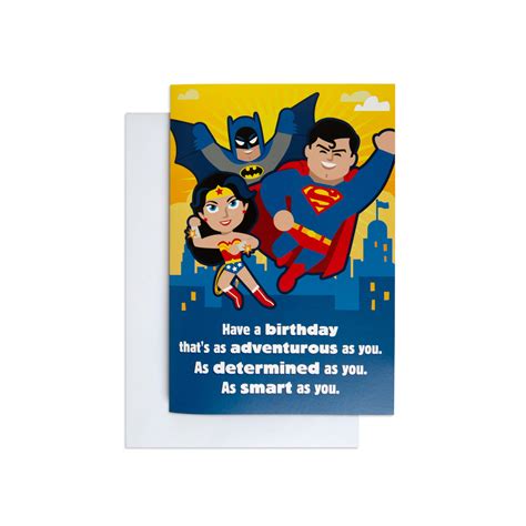 Hallmark Dc Comics Interactive Birthday Card Wonder Woman Batman And