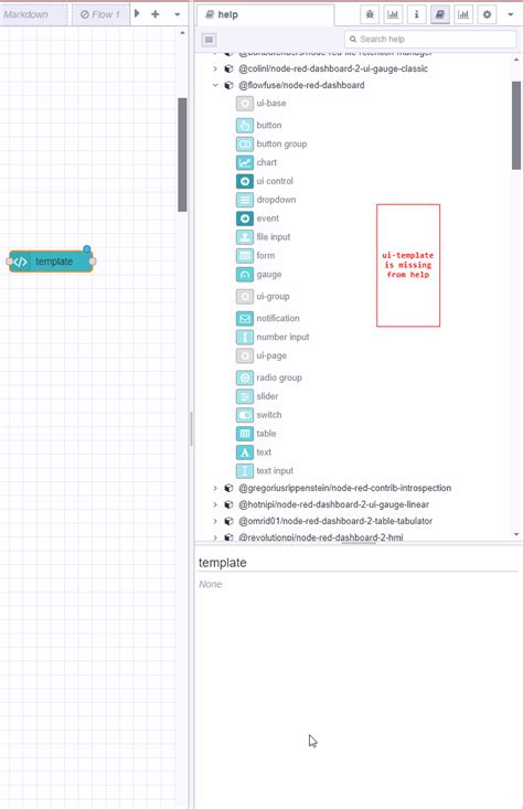 Ui Template And Ui Markdown In Editor Help Missing Dashboard Node Red