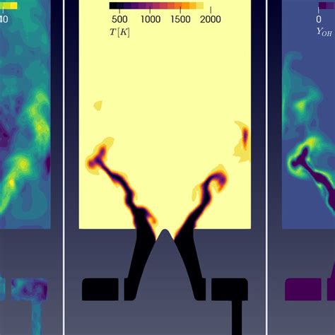 Instantaneous Contour Plots Of The Les Results Of The Preccinsta