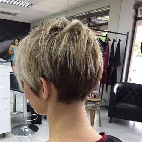 Outstanding Short Hairstyles Back And Front Pictures Haircut For Chubby