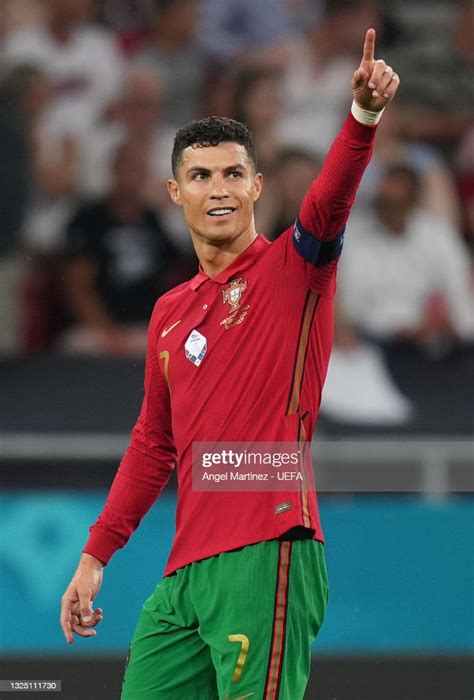 Cristiano Ronaldo Of Portugal Celebrates After Scoring Their Sides