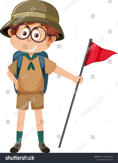 Cute Boy Scout Cartoon Character Illustration Stock Vector Royalty