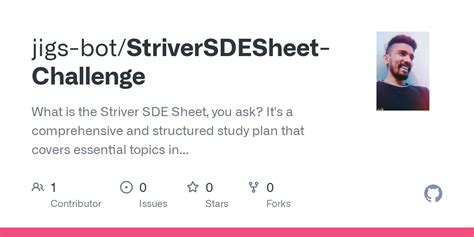 Github Jigs Botstriversdesheet Challenge What Is The Striver Sde Sheet You Ask Its A