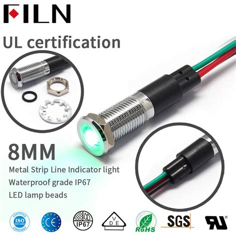 Red Green Led Indicator 6mm14 Led Indicator Light Mini Metal