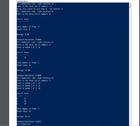 Solved Changes Needed In Ruby Programming When The Input Chegg
