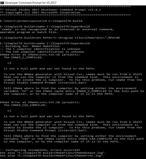 Using Cmake To Build Simpleitk Beginner Questions Itk