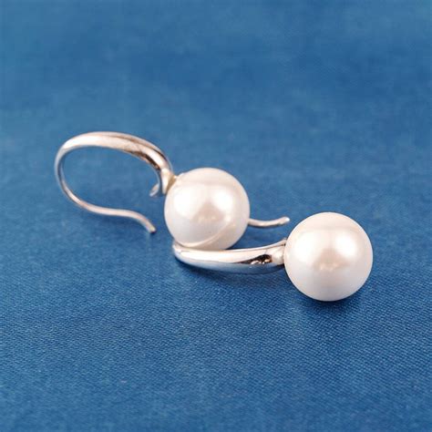 Genuine Freshwater Pearl Drop Hook Earrings By Outrage Ldn