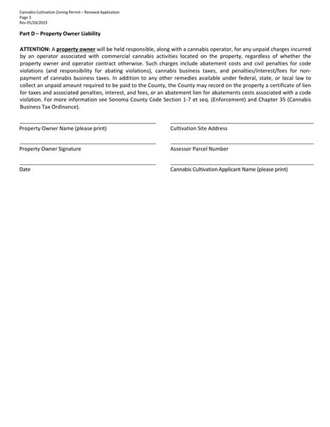 Sonoma County California Cannabis Cultivation Zoning Permit Renewal