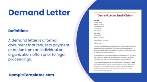 Small Claims Demand Letter Sample And Template Word Pdf