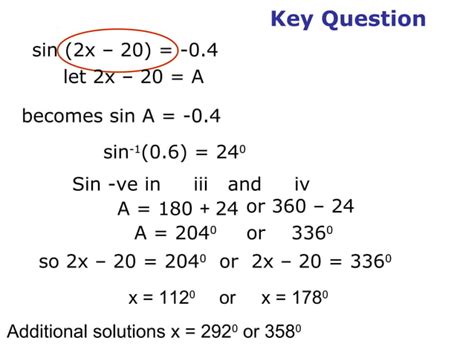 Solving Trig Equations Higher Ppt