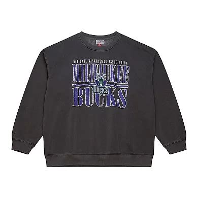 Mens Mitchell And Ness Black Milwaukee Bucks Nba Downtown Collection