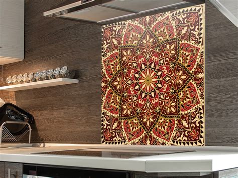 Patterned Tile Effect Splashback Splashbacks
