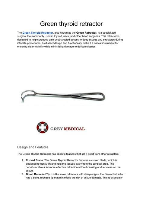 Ppt Green Thyroid Retractor Powerpoint Presentation Free Download