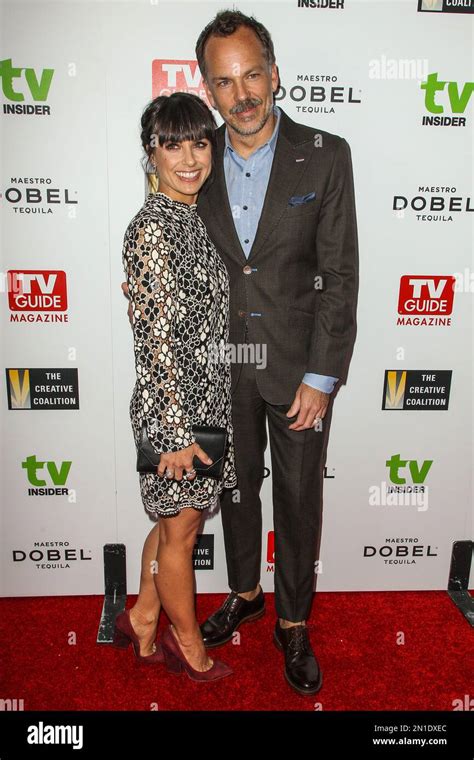 Constance Zimmer Left And Russ Lamoureux Attend The Television