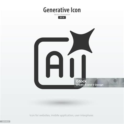 Ai 아이콘을 생성합니다 Llm 인공 지능 기술 및 기계 학습 기호를 생성합니다 응용 프로그램 및 웹을 위한 Icon 요소입니다 벡터 일러스트 레이 션 가상현실에 대한 스톡