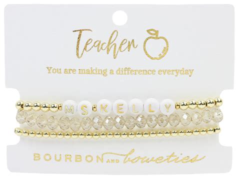 Custom Teacher Stretch Stack Bourbon And Boweties
