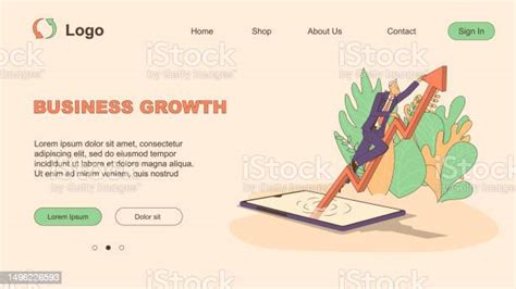 비즈니스 성장 사업가는 전화기의 차트에 있는 화살표 위로 올라갑니다 가방에 대한 스톡 벡터 아트 및 기타 이미지 가방