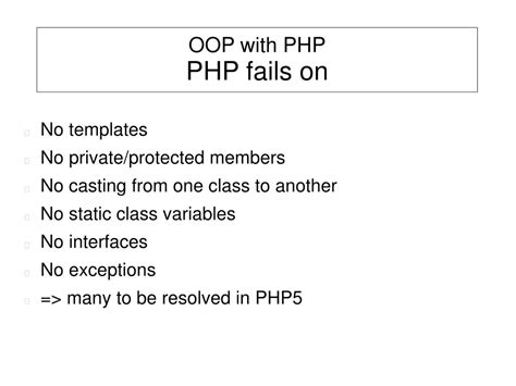 Ppt Oop With Php Powerpoint Presentation Free Download Id5649291