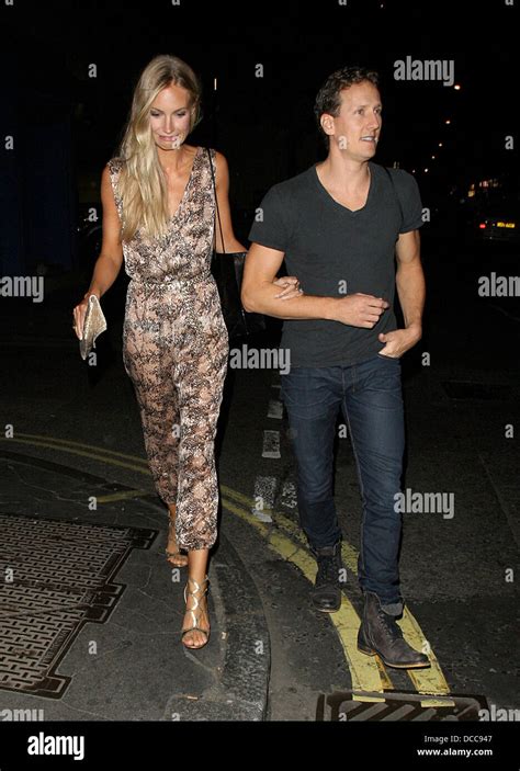 Brendan Cole And His Wife Zoe Hobbs Walking Through Soho London