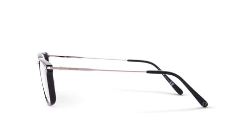 Omega Men Rectangle Matte Black Eyeglass