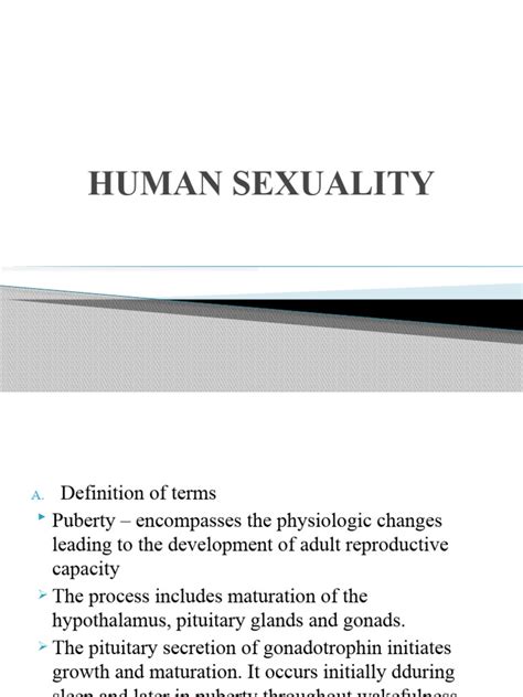 Human Sexuality Pdf Puberty Sex