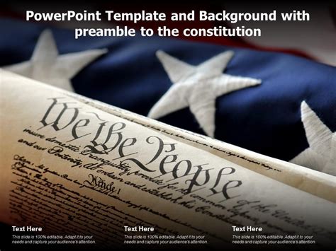 Powerpoint Template And Background With Preamble To The Constitution Presentation Graphics