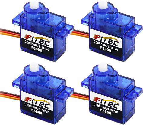 Wishiot 4pcs Feetech 9g Fs90r Mini Micro Servo 360 Degree