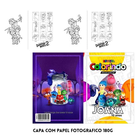 Livro De Colorir Divertida Mente Personalizado Elo7