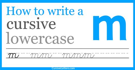 Lowercase M In Cursive