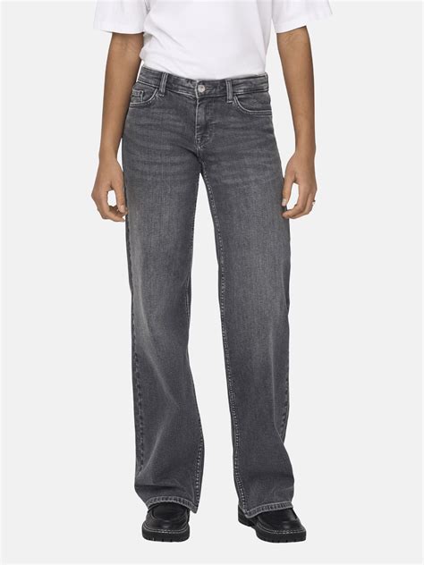 Only Onljudy Lw Wide Leg Dnm Tai Epp L32 Grey Denim Pantaloni Donna