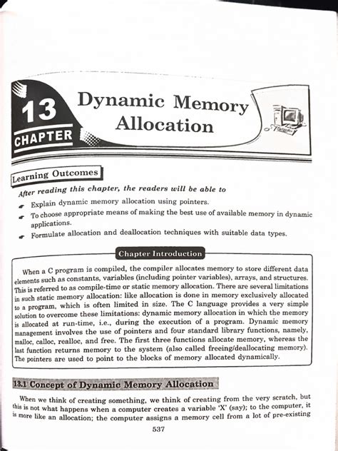 Dynamic Memory Allocation In C Pdf