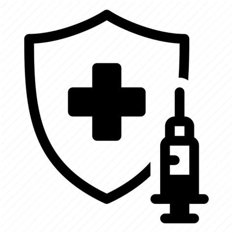 Shield Vaccination Immunization Disease Prevention Protection Icon