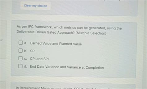 Clear My Choice As Per Ipc Framework Which Studyx