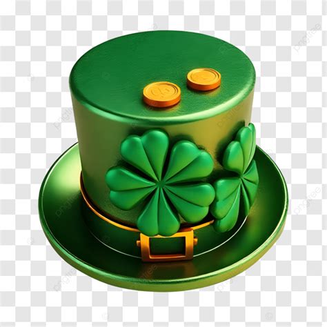 Clipart De Un Sombrero De Trama Verde Con Monedas De Oro Brillantes Png