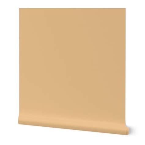 Warm Light Brown Solid Color Single Wallpaper Spoonflower