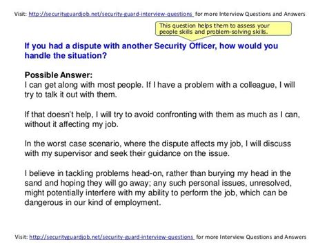 Security Guard Interview Questions And Answers