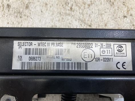 29538022 Allison 2500 Rds Transmission Electric Shifter For Sale