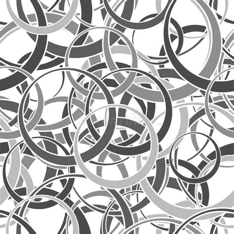 Vector Interlocking Circles Repeat Tile Pattern Stock Vector