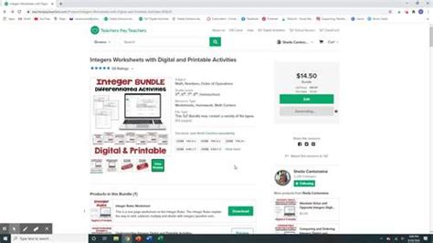 Integer Worksheet Bundle Differentiated By Sheila Cantonwine Tpt