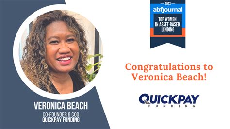 Quickpay Fundings Veronica Beach Is Recognized As One Of The Top Women