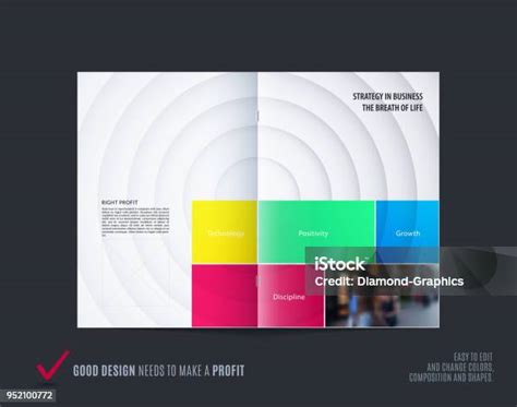 브랜드에 대 한 다채로운 원 추상 Centerfold 브로셔 종이 컷 디자인 스타일 비즈니스 벡터 표시 0명에 대한 스톡 벡터 아트 및 기타 이미지 Istock