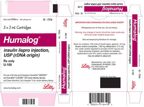 Insulin Lispro Medication Template